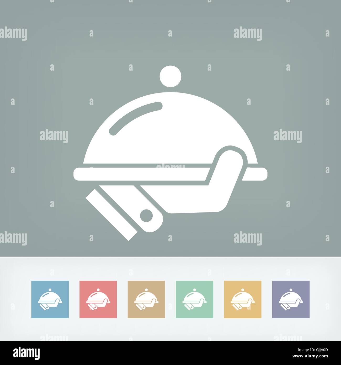 Cafe waiter serving tray Stock Vector Images - Alamy