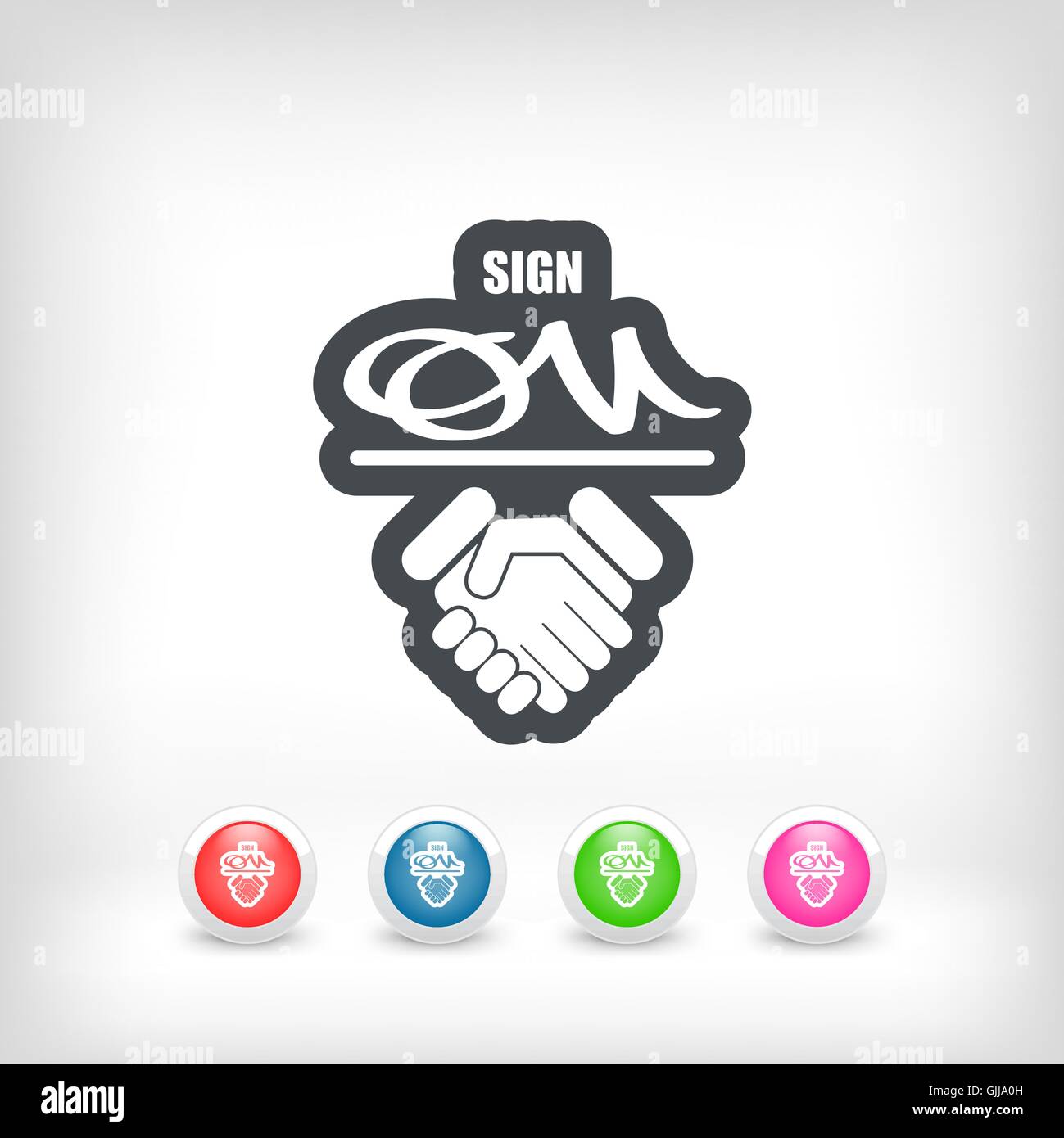 Sign on agreement document Stock Vector Image & Art - Alamy