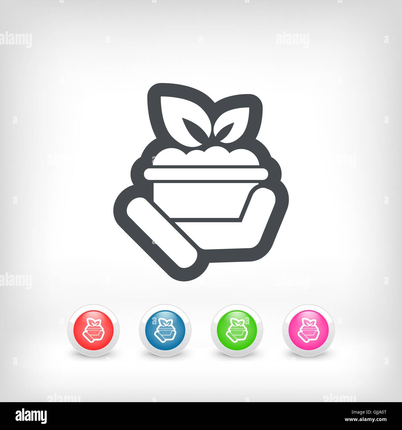 Hand plant icon hi-res stock photography and images - Alamy