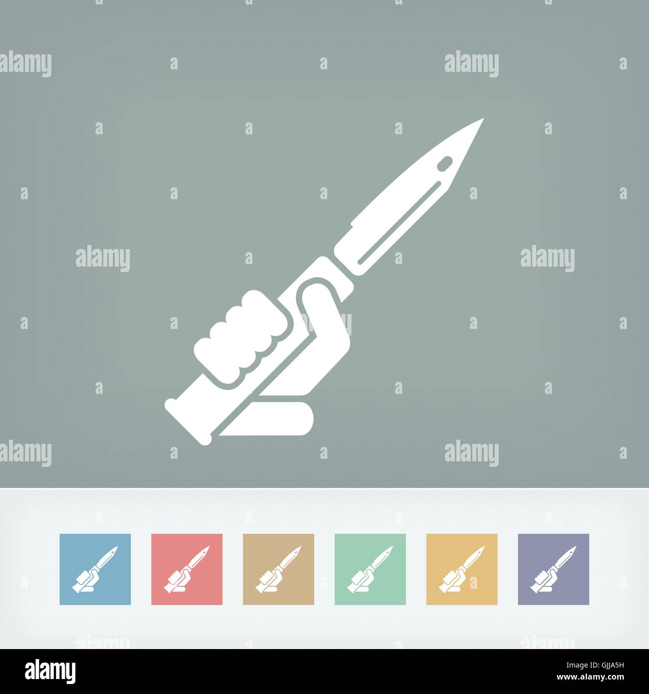 Hand holding sharp knife Stock Vector Images - Alamy