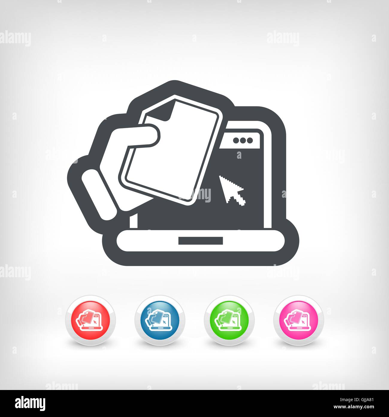 Laptop document icon Stock Vector Image & Art - Alamy