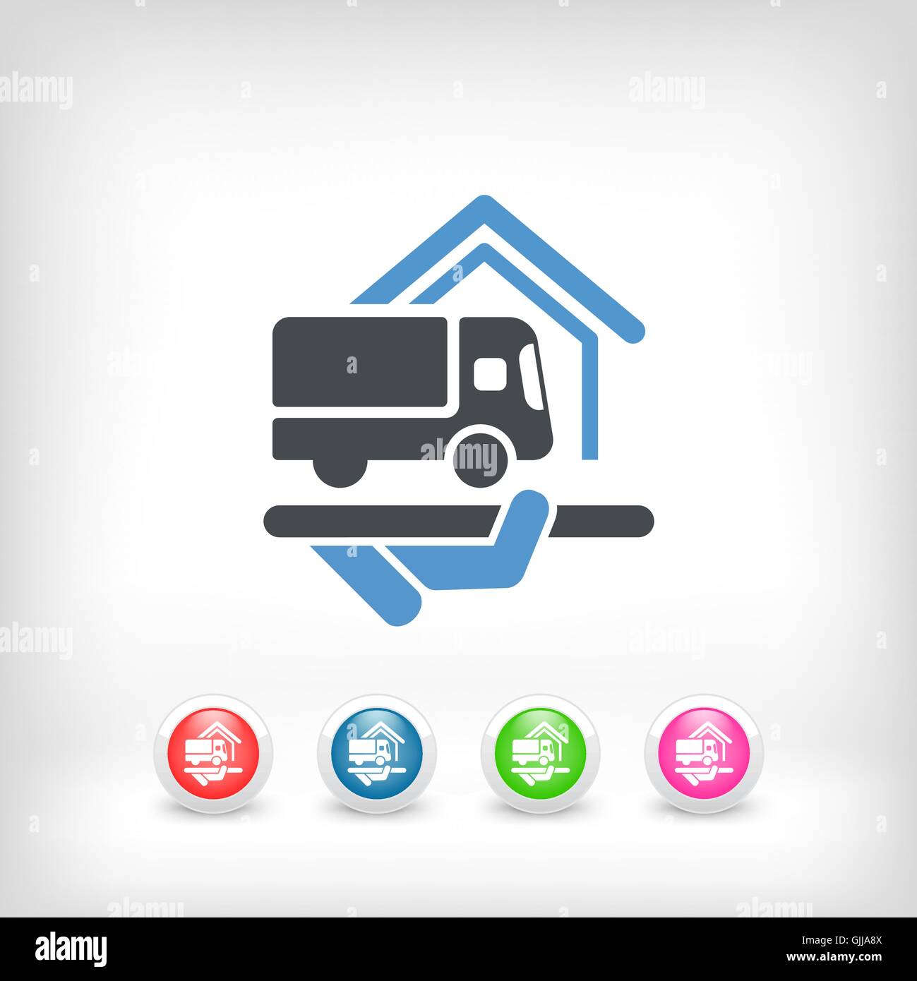 Delivery at home Stock Vector Images - Alamy