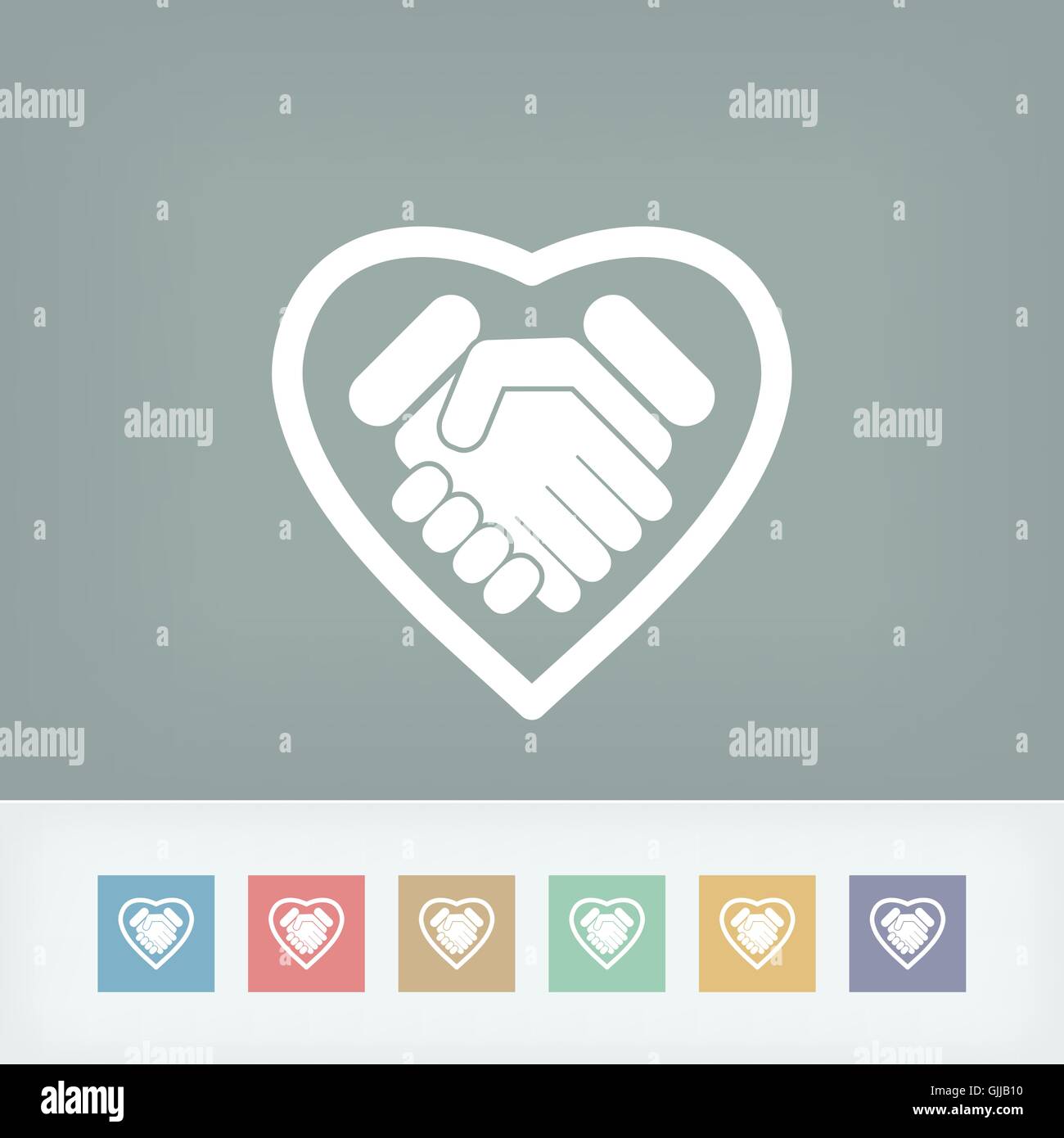 Love handshake minimal icon Stock Vector Image & Art - Alamy