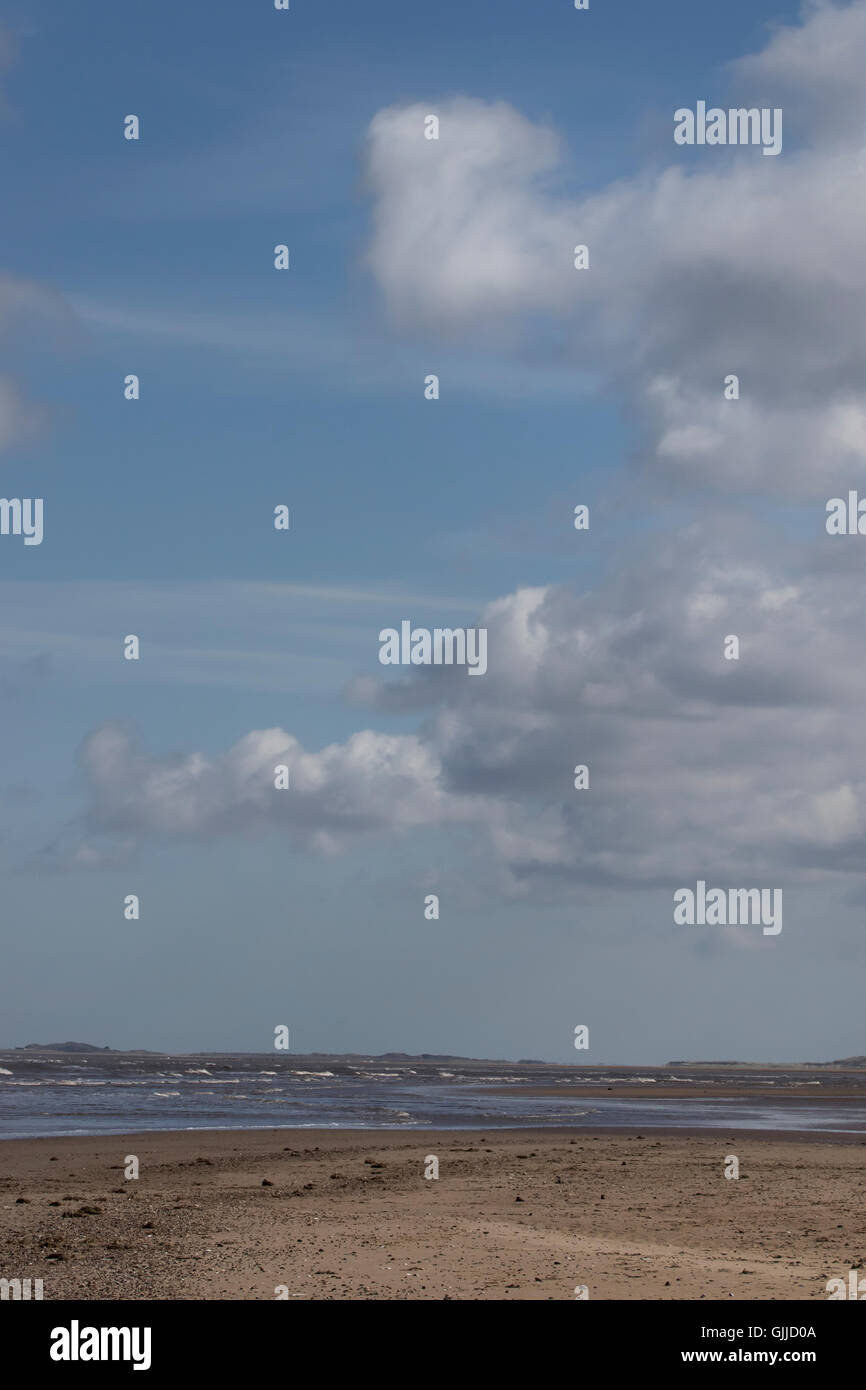 Wide open spaces, sun, sea and sand, on North Norfolk coast Stock Photo ...