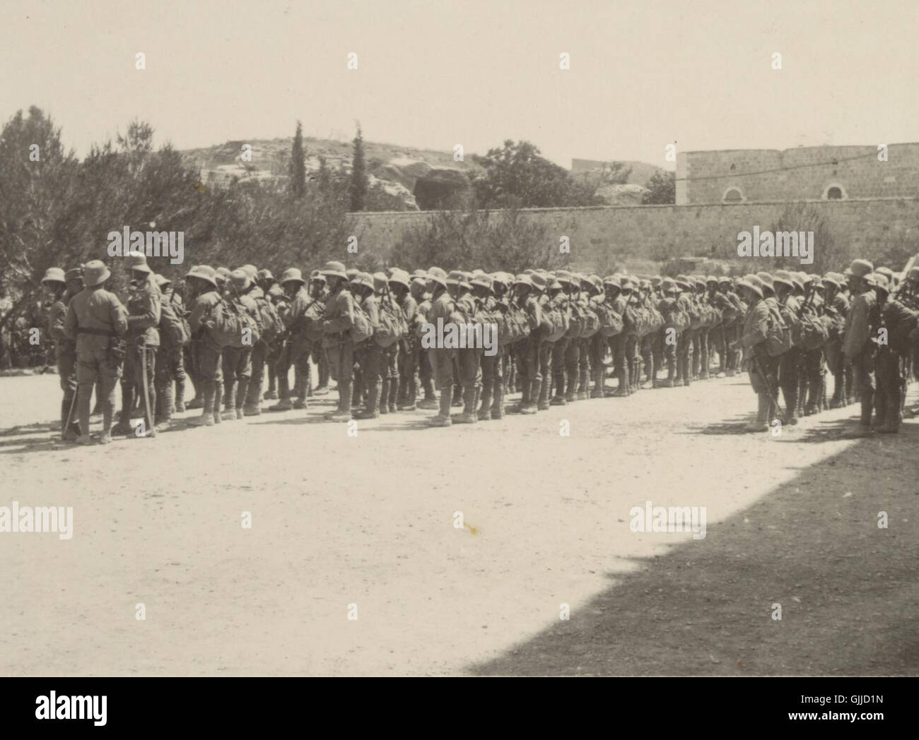 Austrian troops in grounds of St. Paulus, 1916 Stock Photo - Alamy