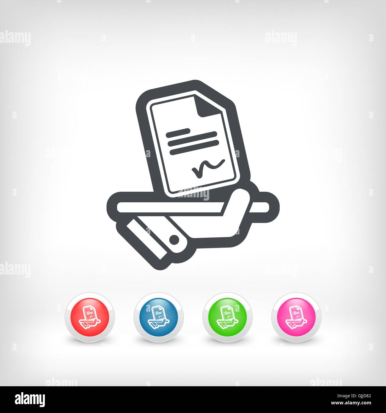 Sign on document icon Stock Vector Image & Art - Alamy