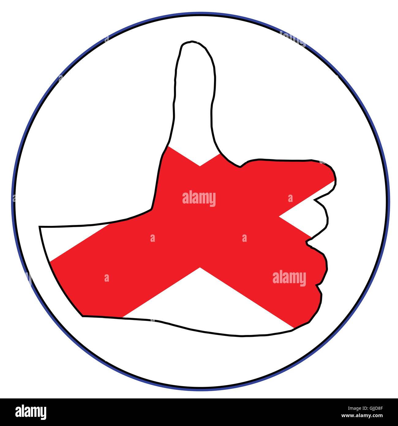 An Alabama Flag hand giving the thumbs up sign all over a white ...