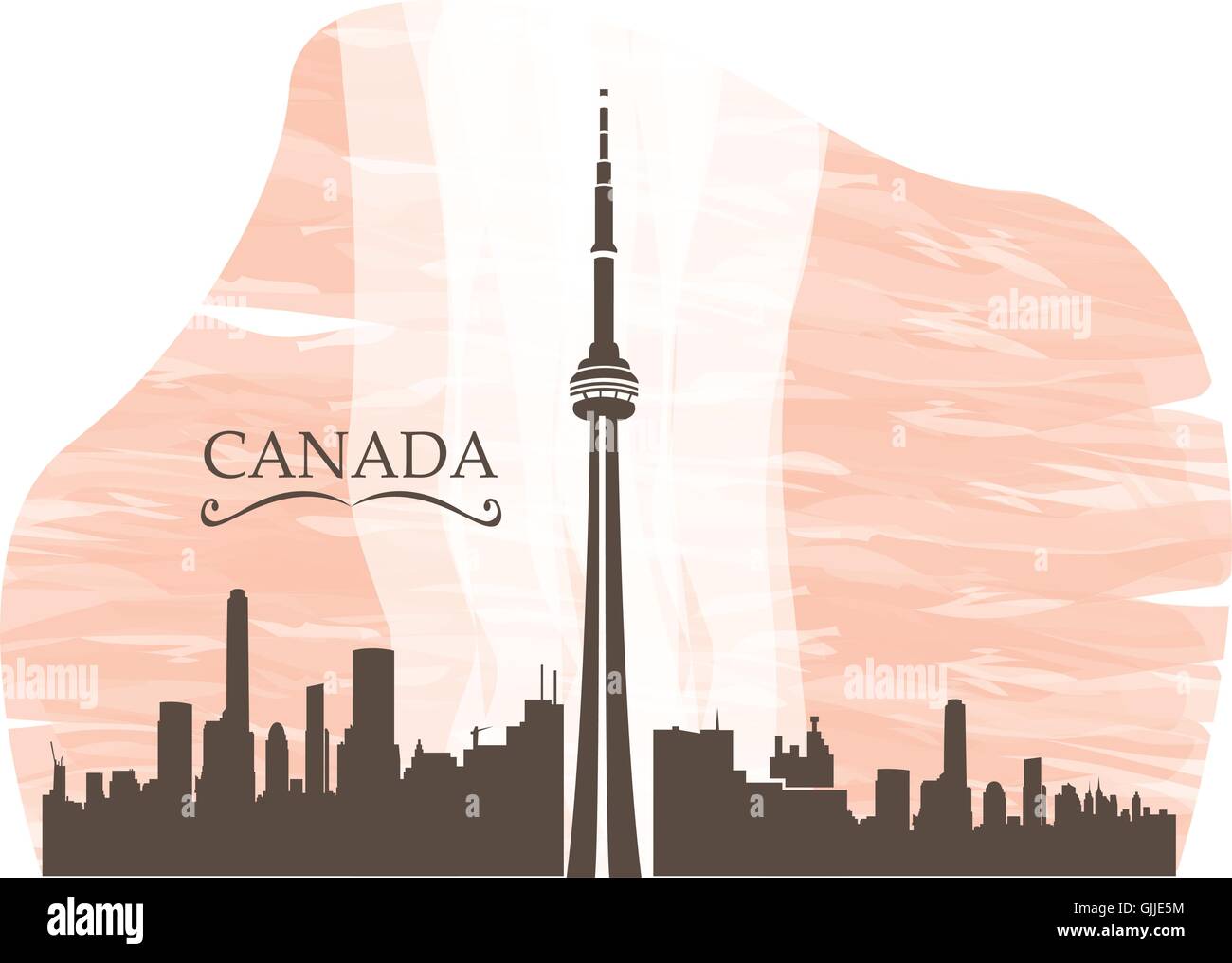 Isolated skyline of Toronto on a colored background Stock Vector Image ...