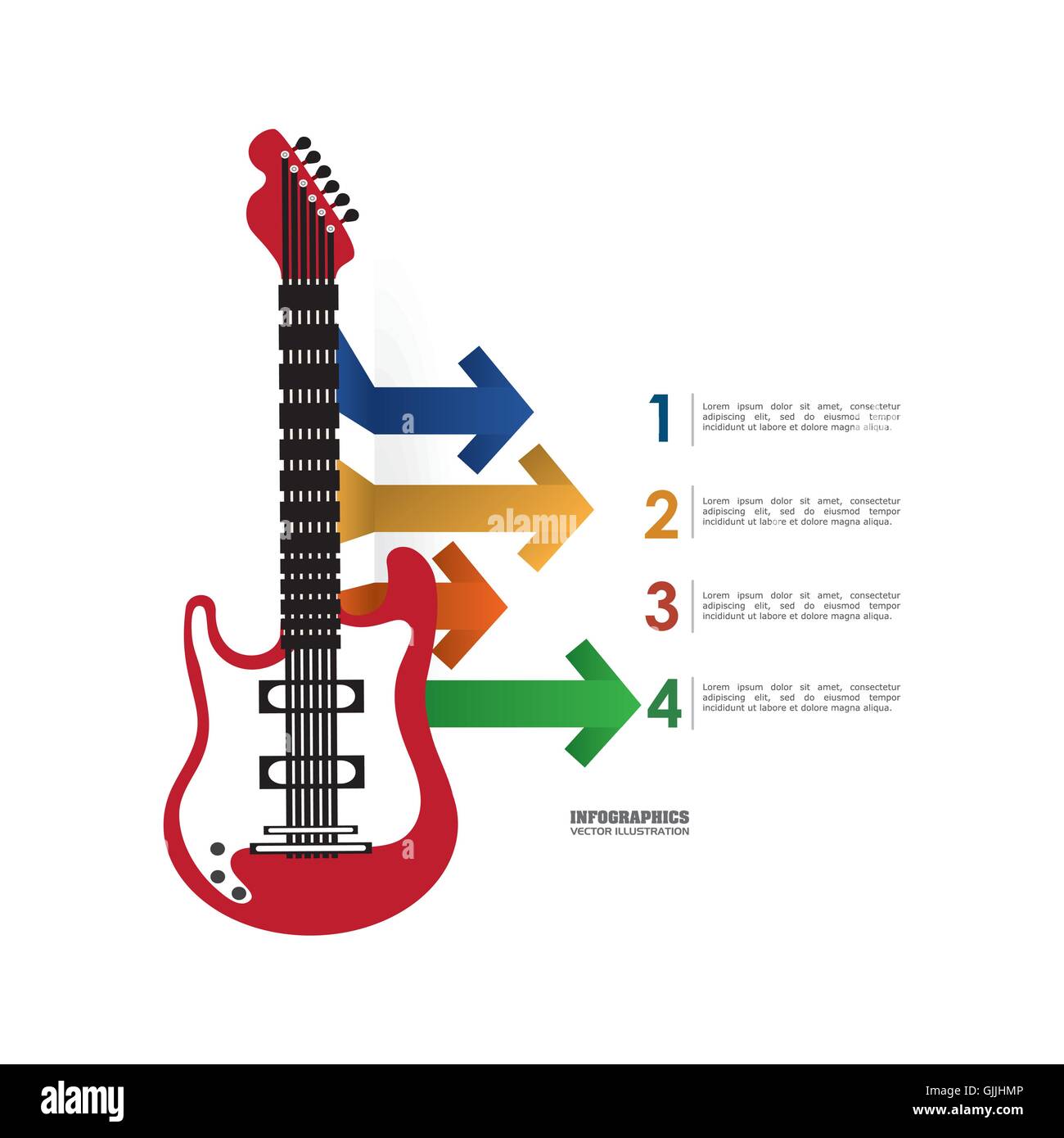 electric guitar music sound infographic Stock Vector Image & Art - Alamy
