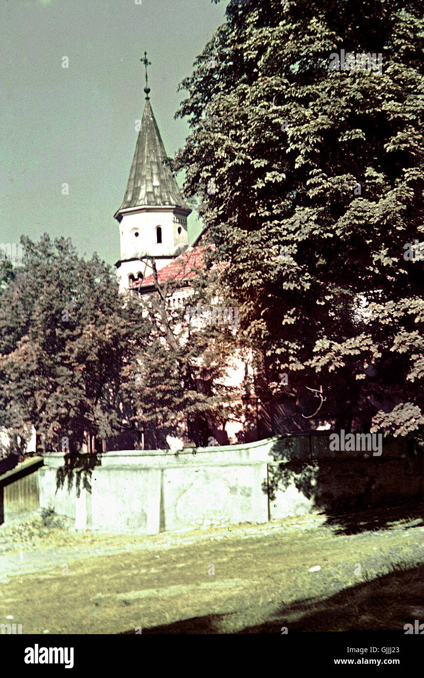 BieC5BCanów koC59Bciół 1939 color restored Stock Photo - Alamy