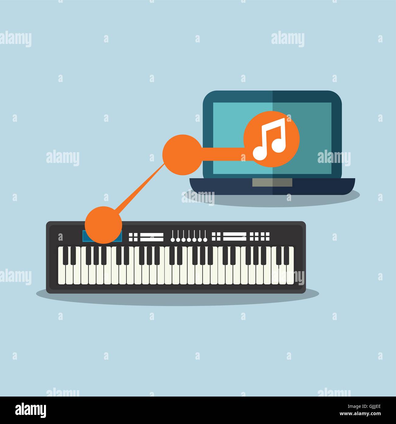 music sound laptop piano Stock Vector Image & Art - Alamy