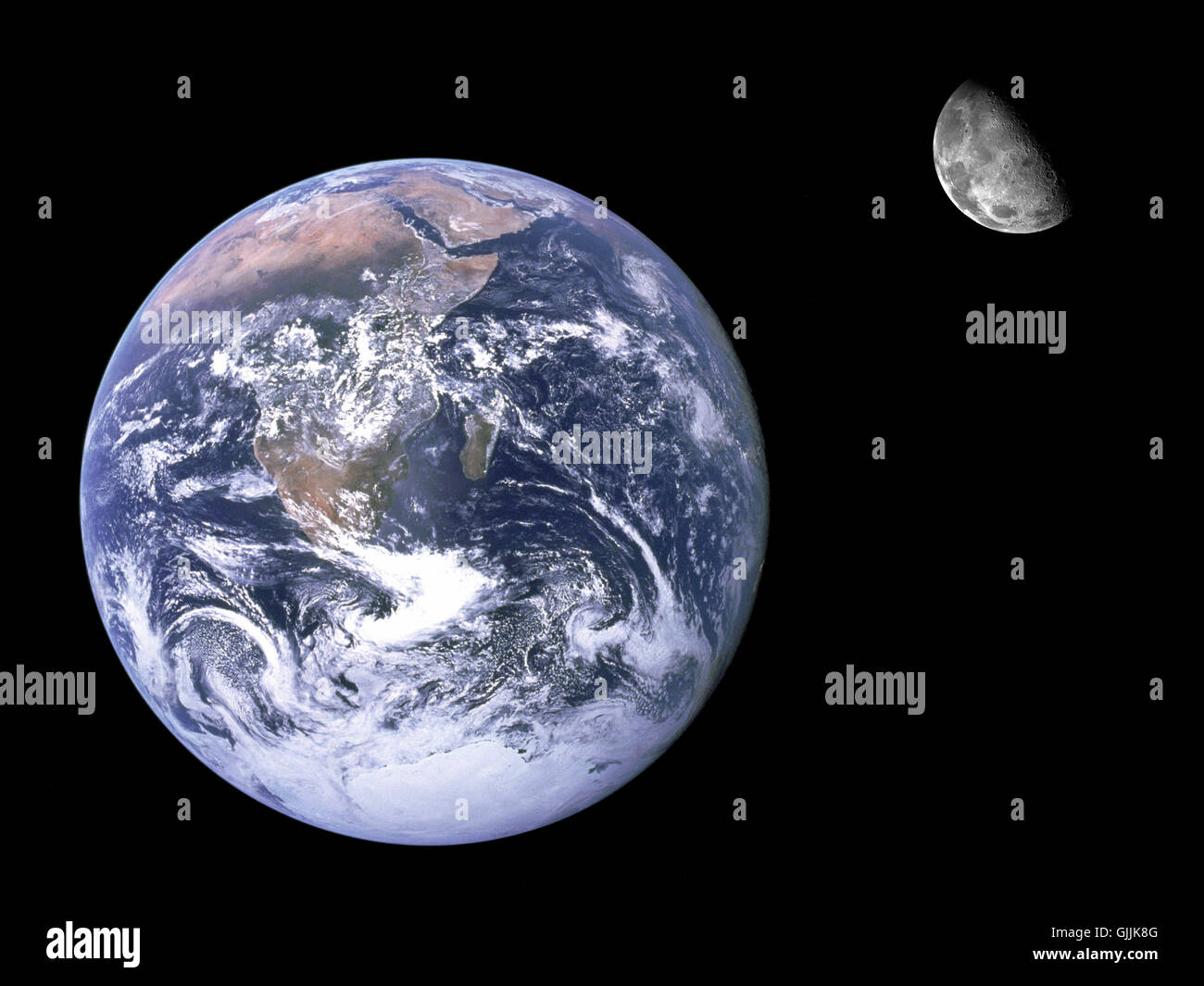 moon and earth Stock Photo - Alamy