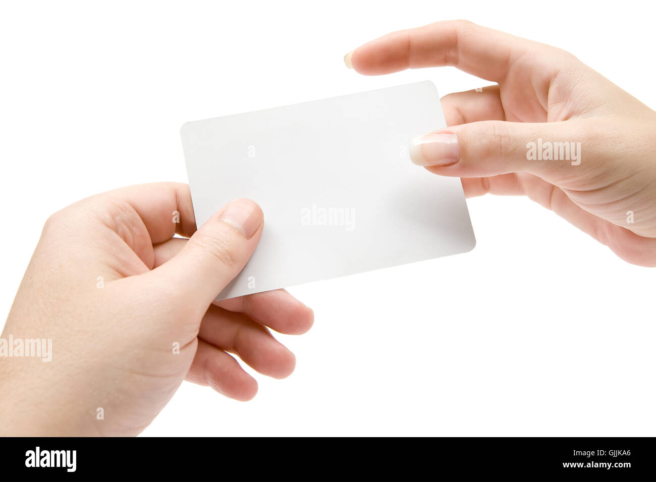hand over business card Stock Photo - Alamy