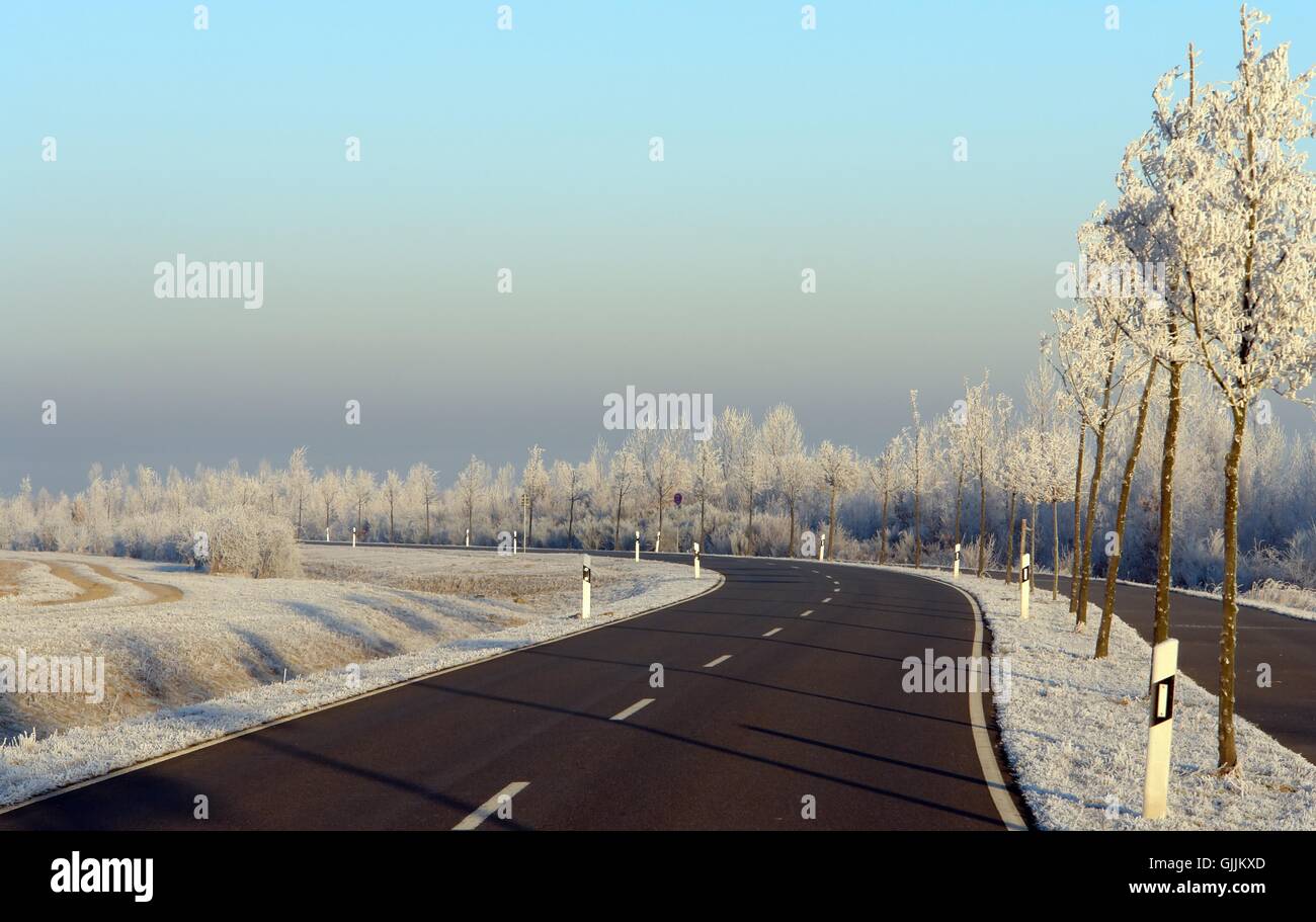 road in winter Stock Photo - Alamy