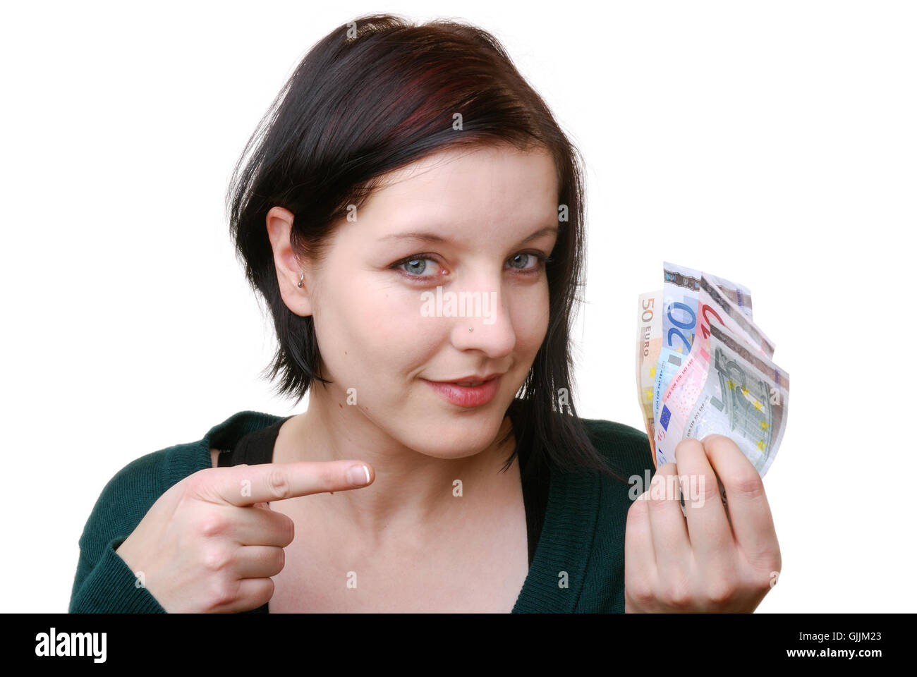 woman sign signal Stock Photo - Alamy
