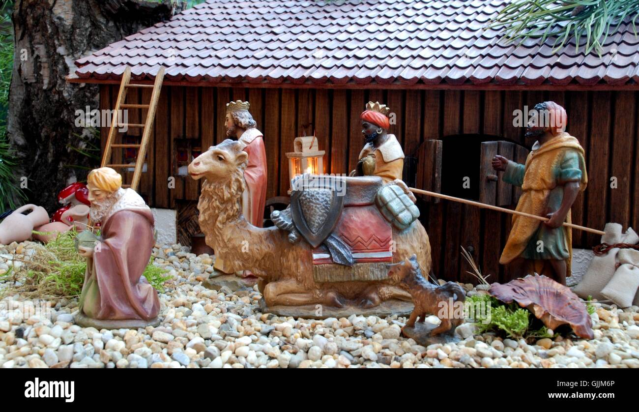 the kings on the way to the manger Stock Photo - Alamy