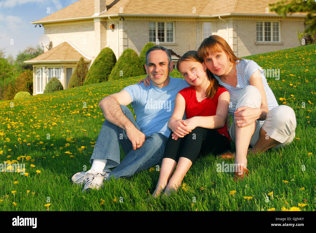 house building parents Stock Photo - Alamy