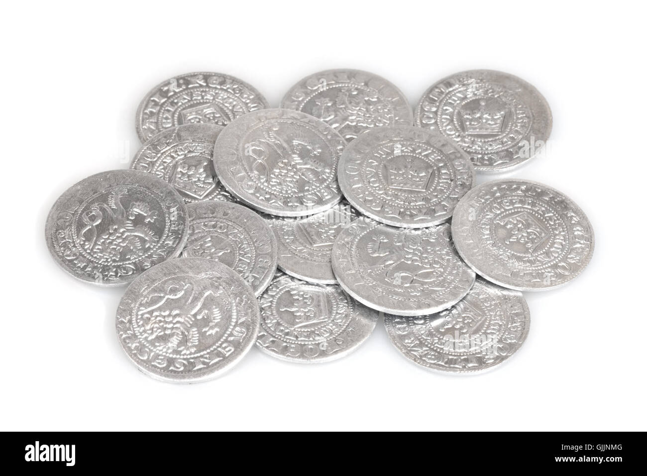 coins medieval treasure Stock Photo - Alamy