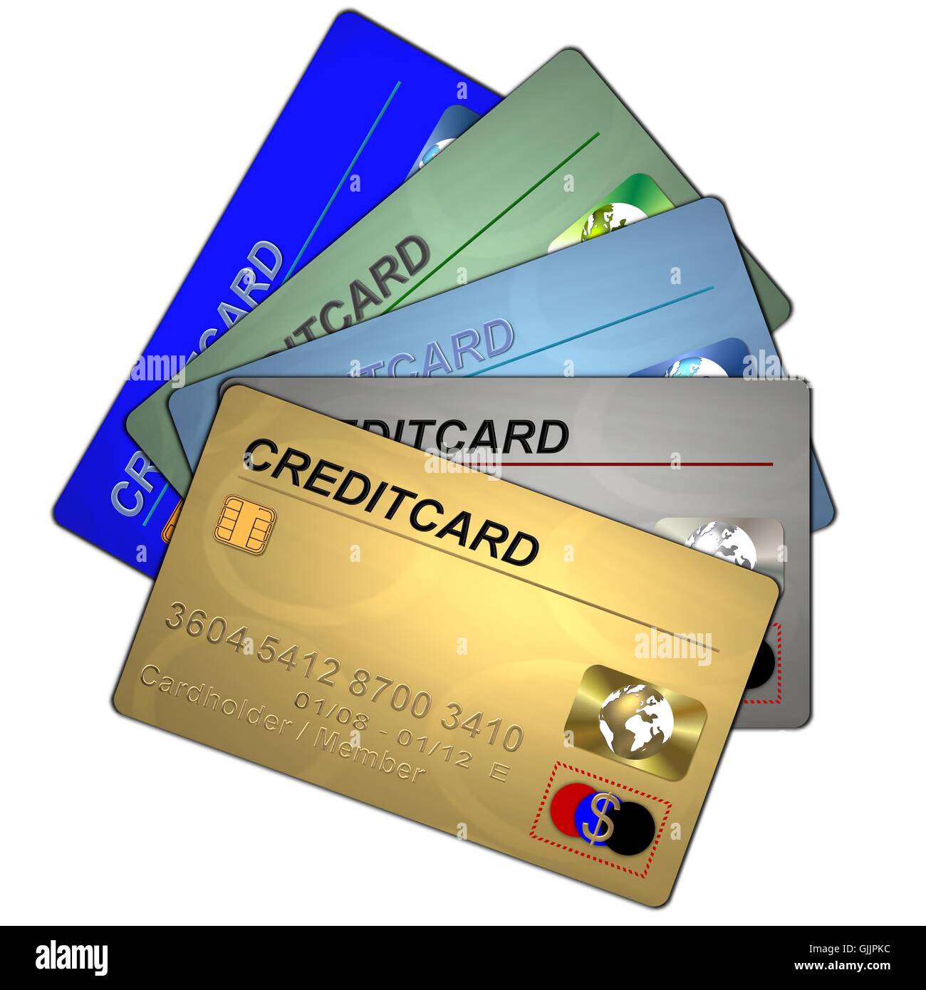 5 cards hi-res stock photography and images - Alamy