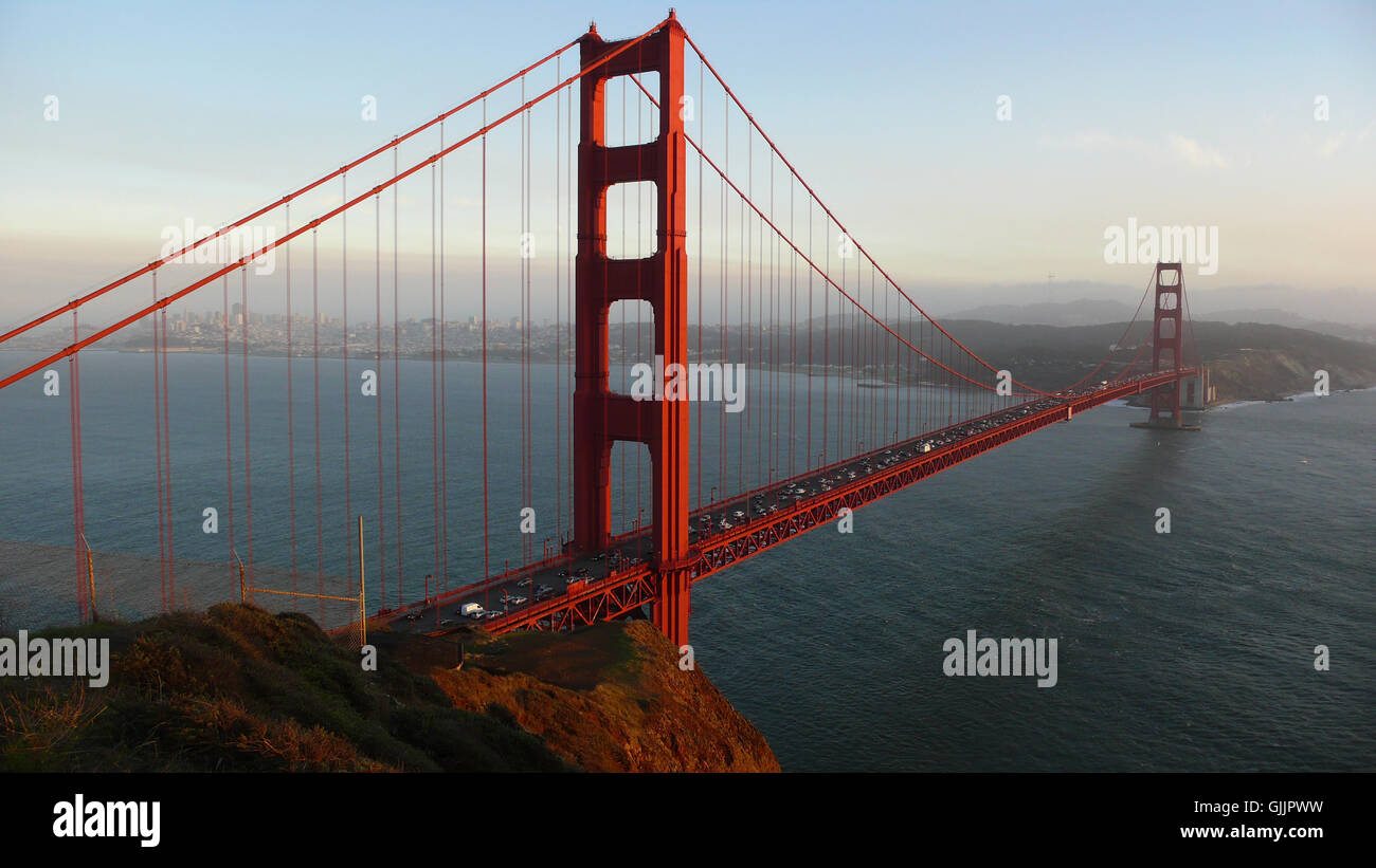 Bridge golden suspension bridge stanchion hi-res stock photography and ...