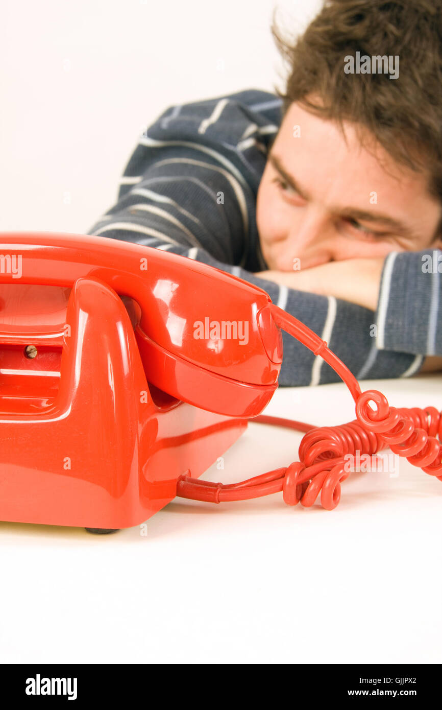 telephone phone wait Stock Photo - Alamy