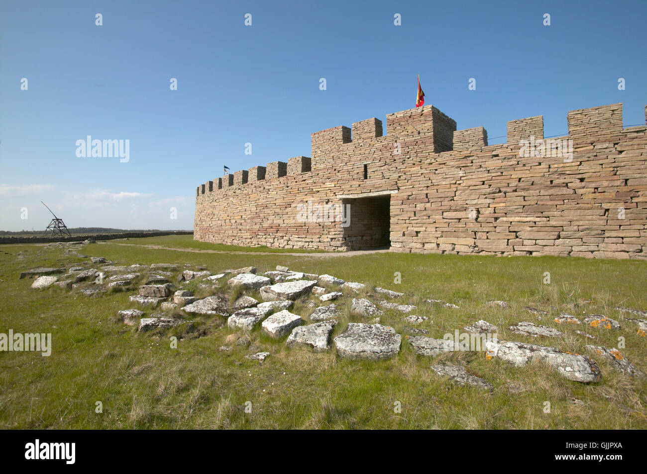 viking castle on oland Stock Photo - Alamy