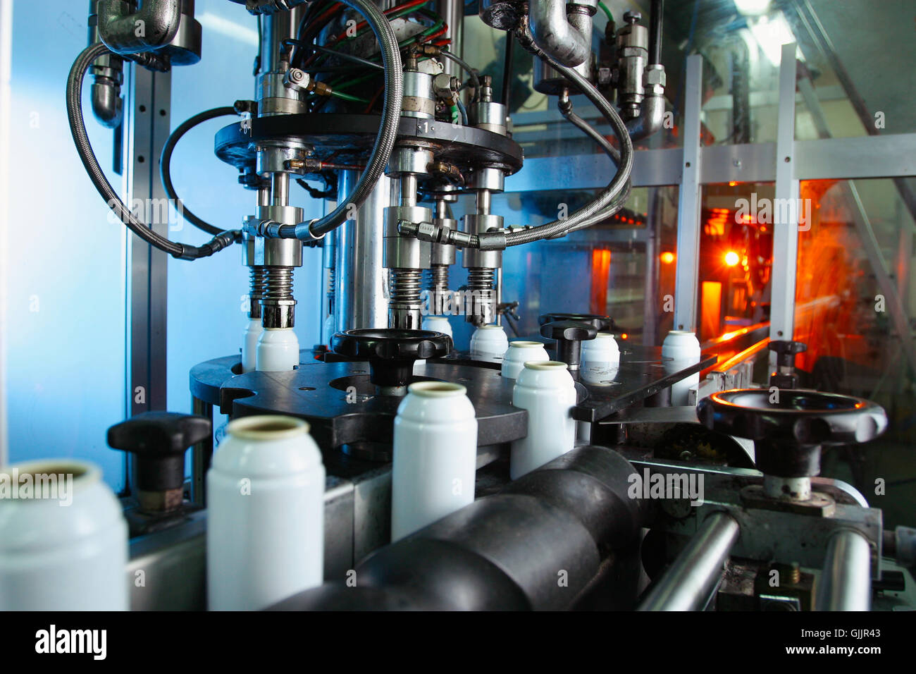 Assembly line for cans Stock Photo - Alamy