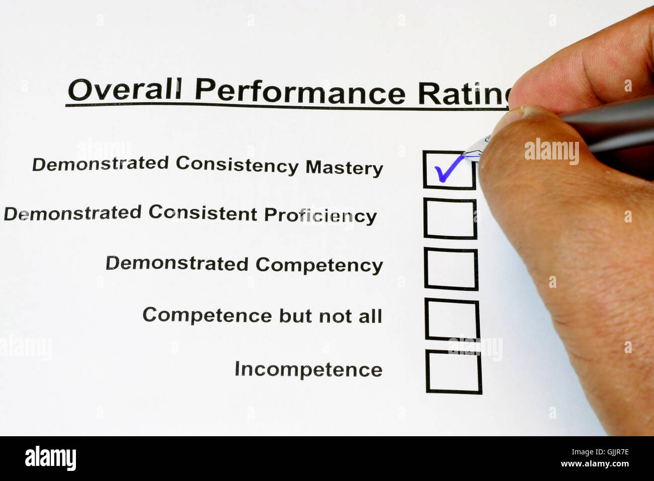Employee performance evaluation form hi-res stock photography and ...