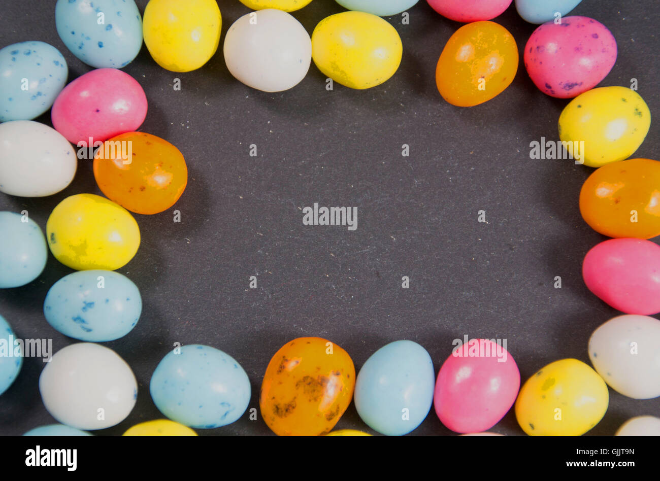 frame of easter eggs Stock Photo - Alamy