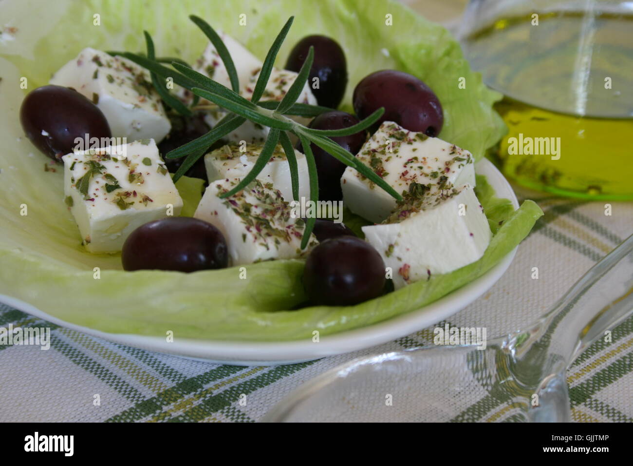 olive oil olive cheese Stock Photo - Alamy
