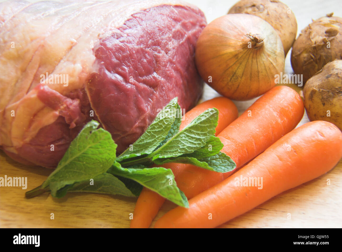 Untrimmed beef fat roast hi-res stock photography and images - Alamy