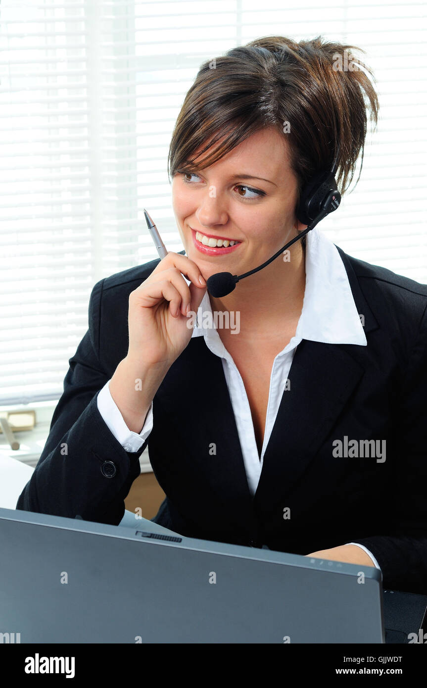woman office laptop Stock Photo - Alamy