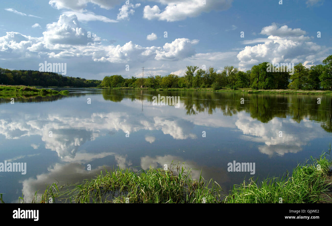 border poland current of the river Stock Photo - Alamy