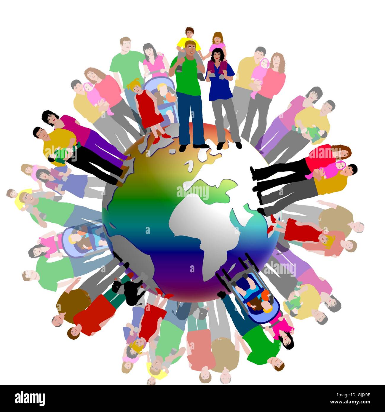 families - world population Stock Photo - Alamy