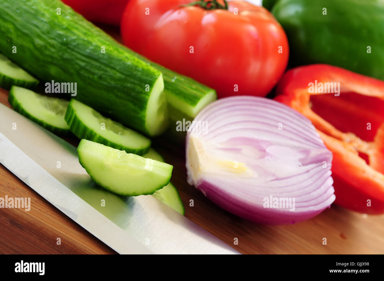cucumber raw cut Stock Photo - Alamy