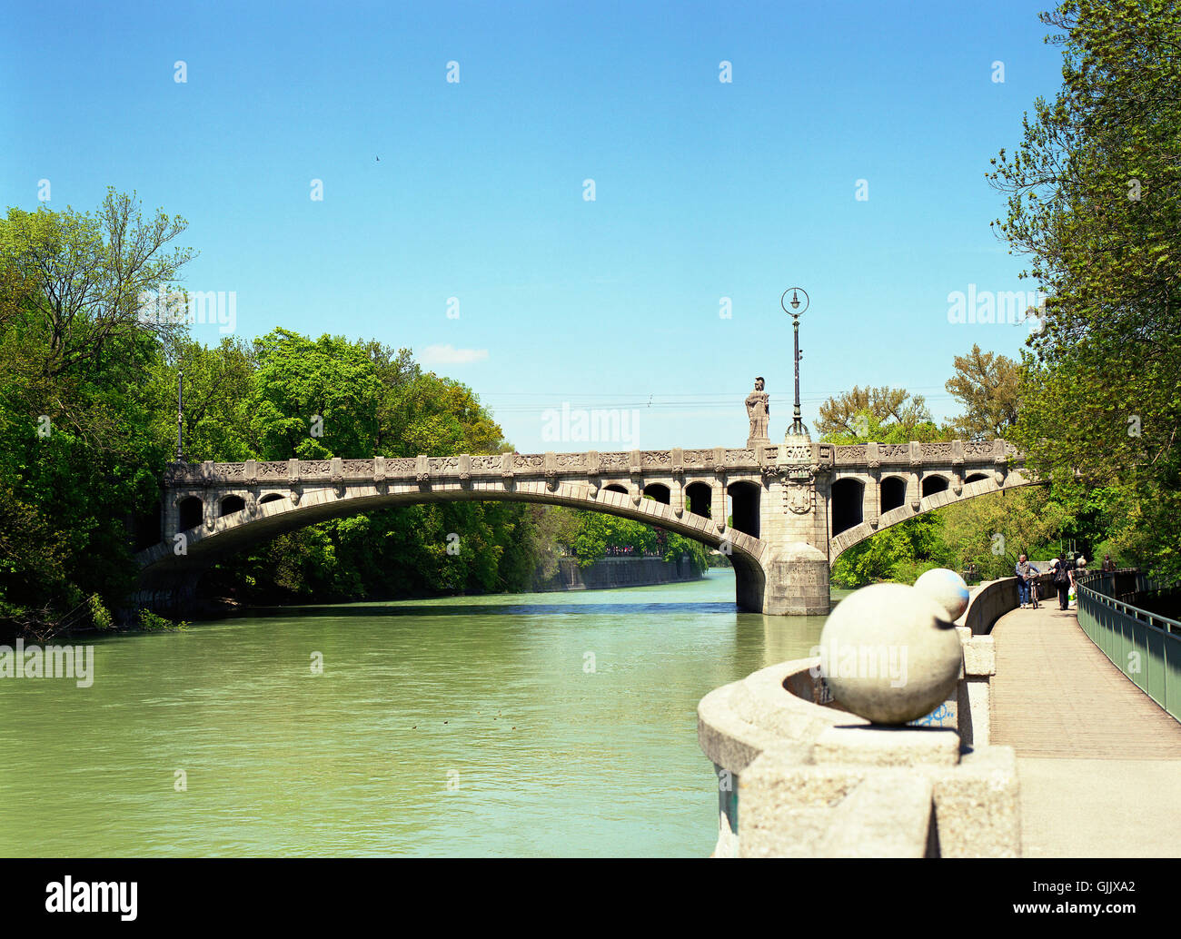 the maximilian bridge in munich Stock Photo - Alamy