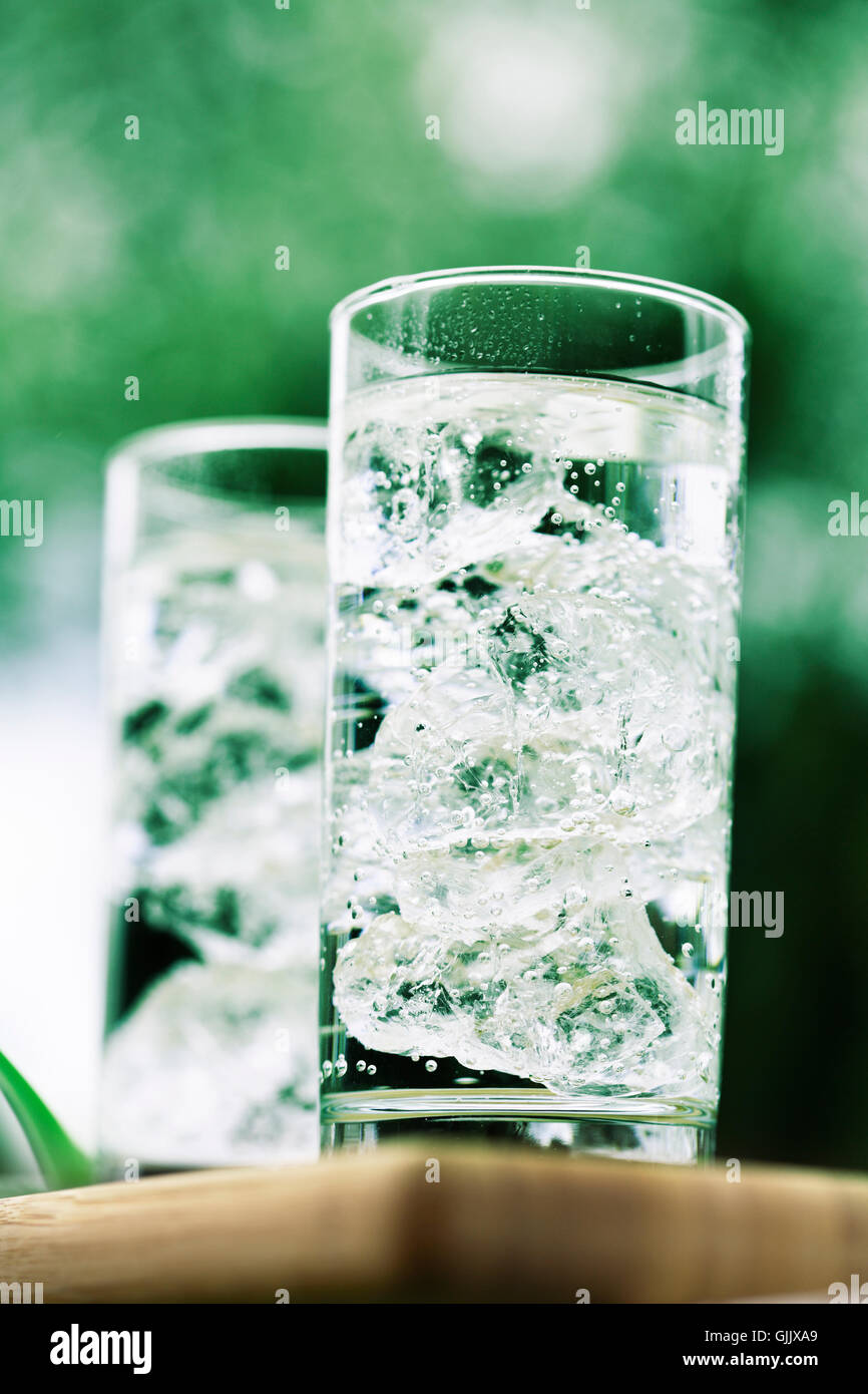 mineral water with ice cubes Stock Photo - Alamy