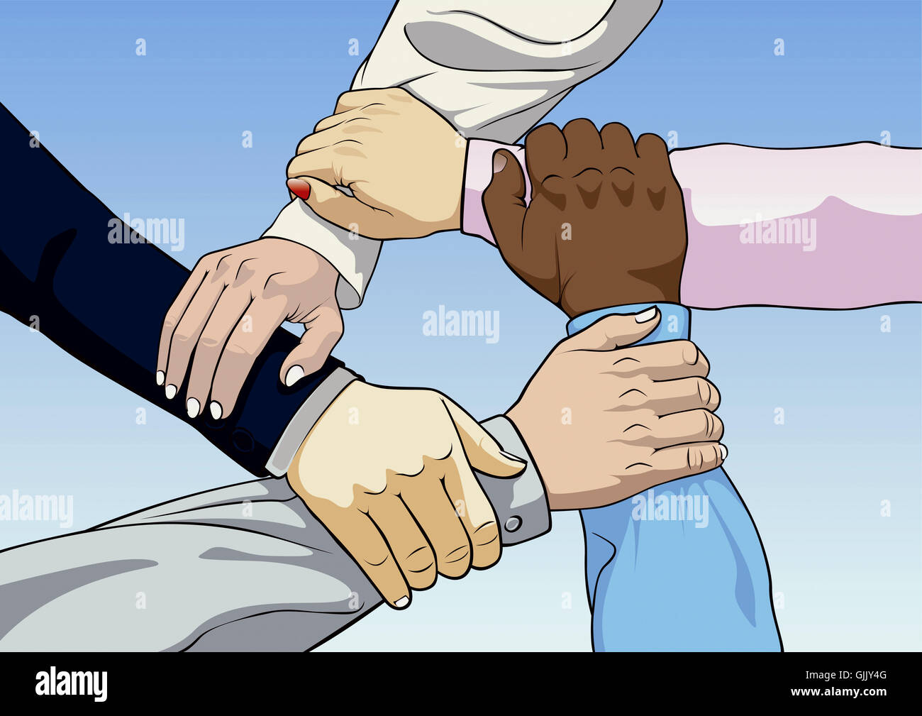 Unit cooperation hi-res stock photography and images - Alamy