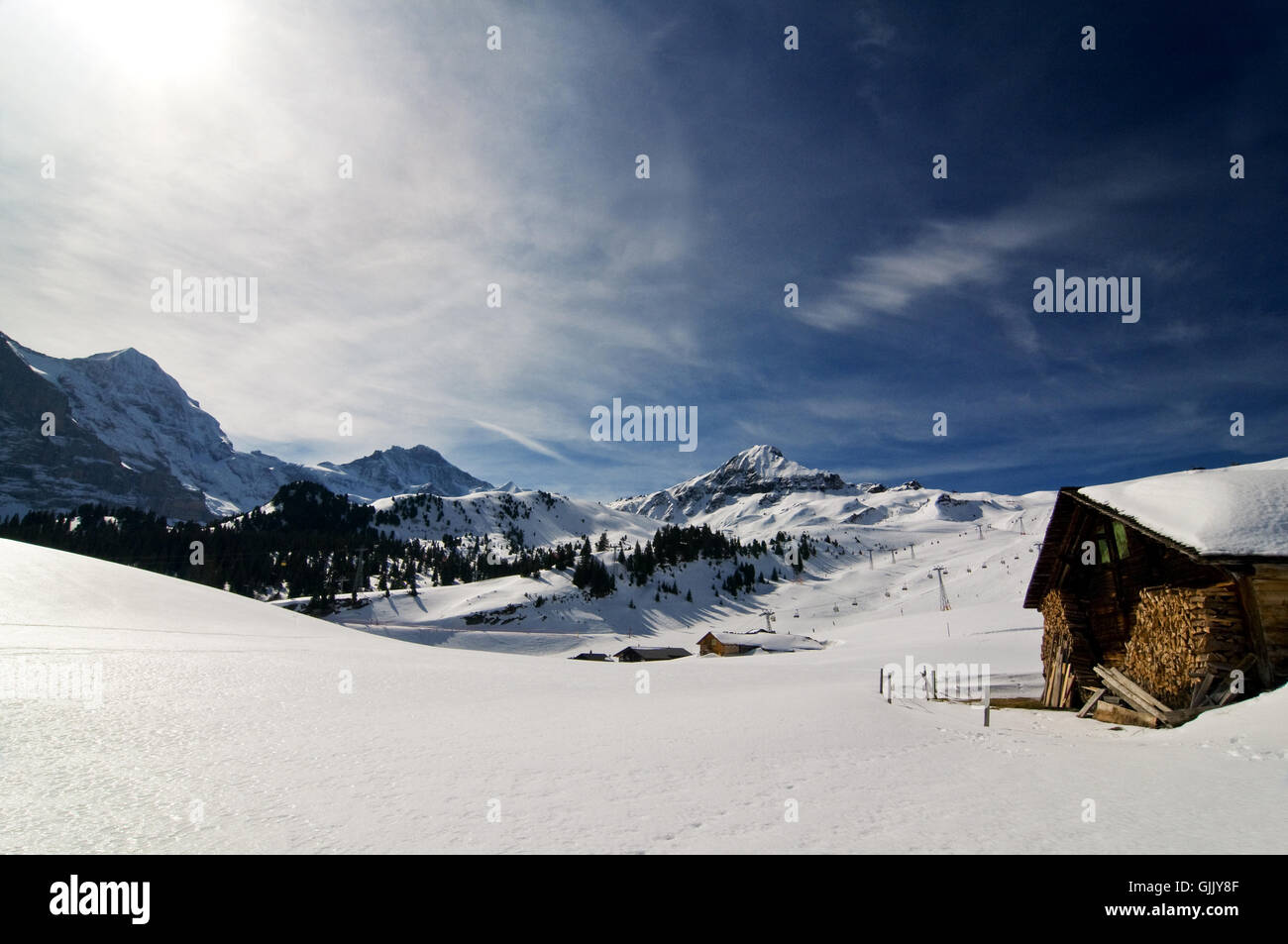 mountains winter alps Stock Photo - Alamy