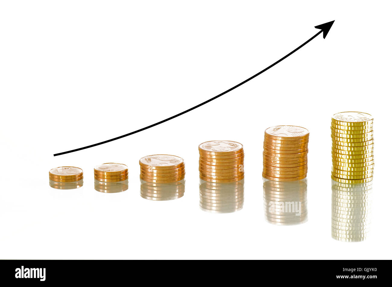 euro inflation coins Stock Photo - Alamy