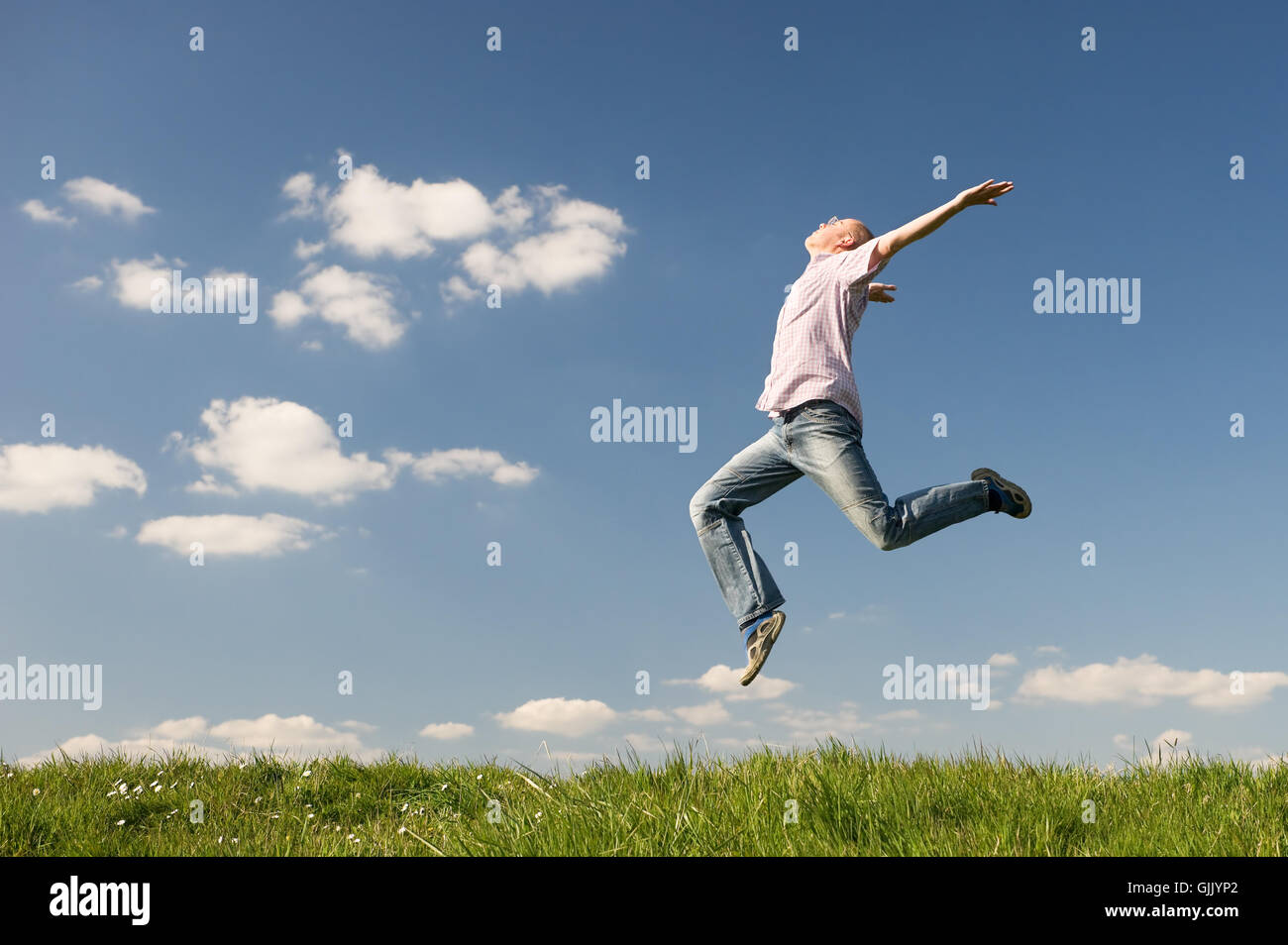 blue spring bouncing Stock Photo - Alamy