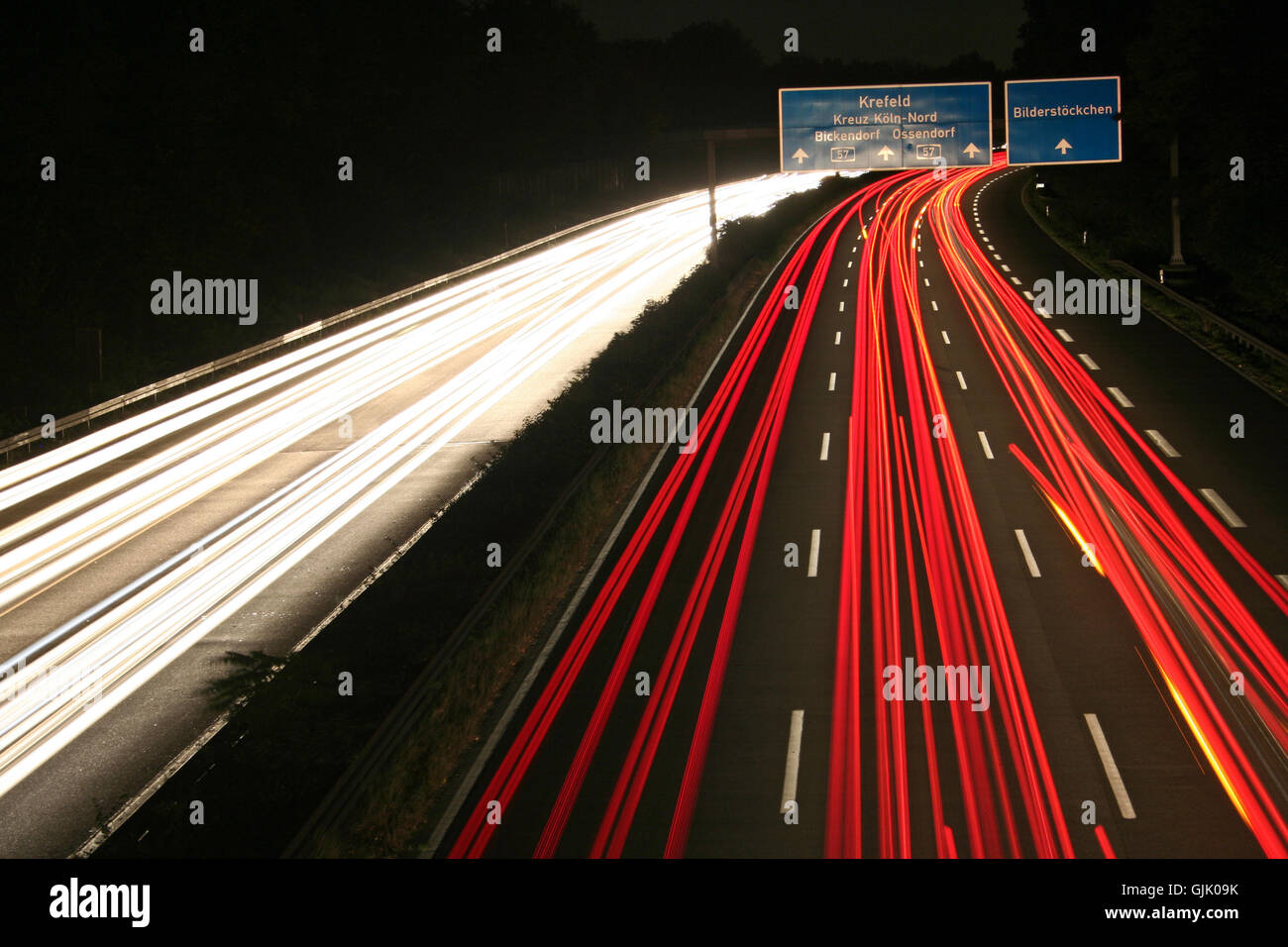 night photograph lights long-term exposure Stock Photo - Alamy