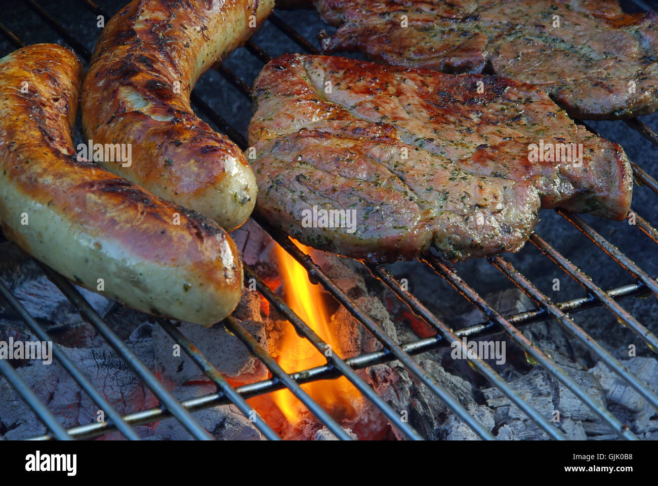 sausage grill barbecue Stock Photo - Alamy
