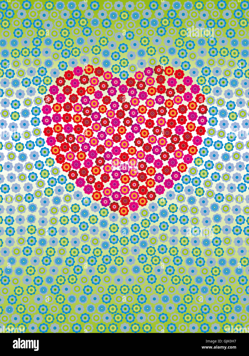 floral heart mosaic Stock Photo - Alamy