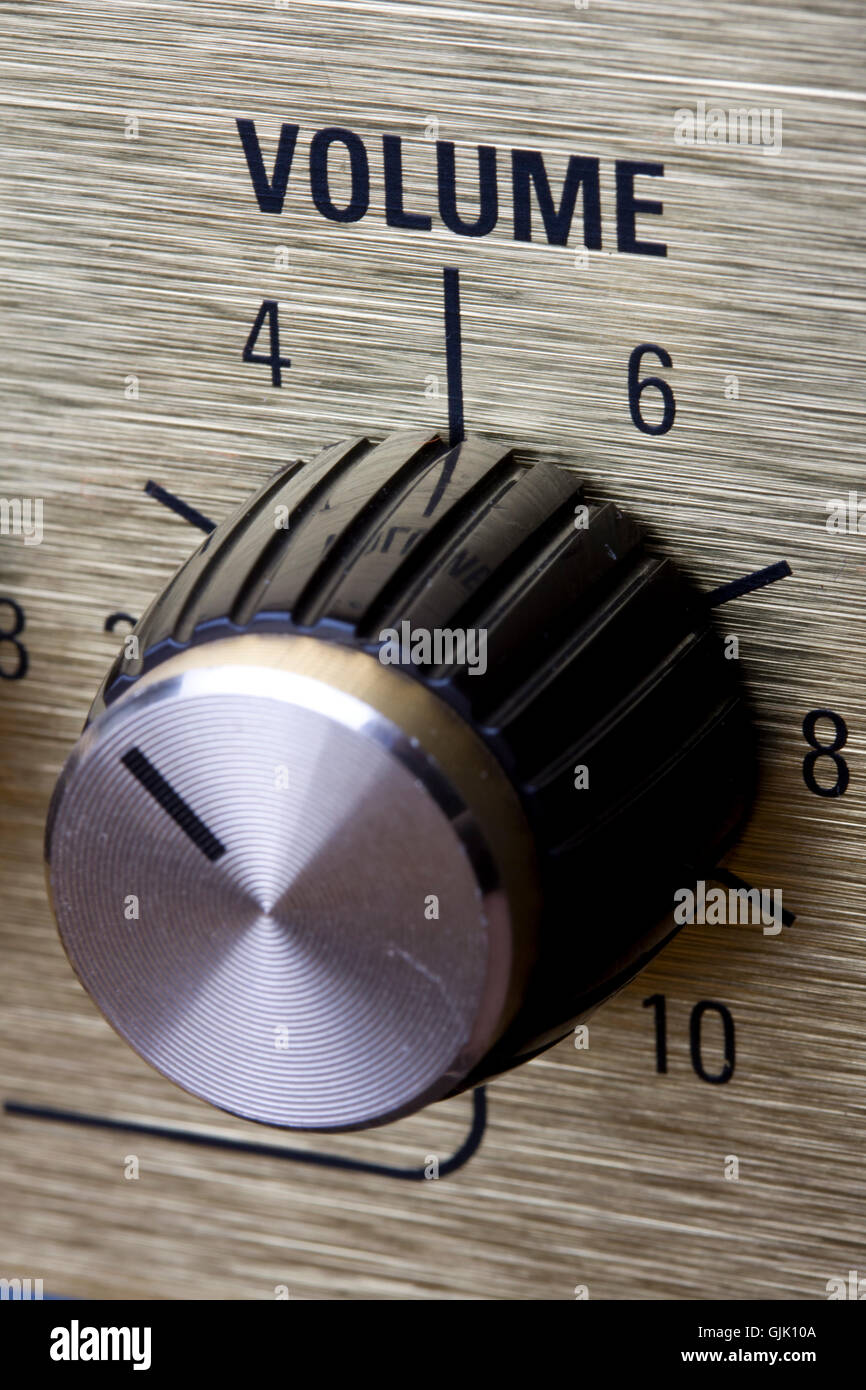 amplifier volume detail Stock Photo - Alamy