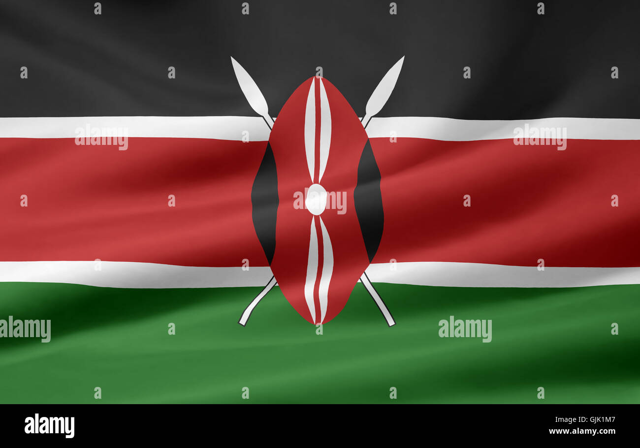 Kenya national flag hi-res stock photography and images - Alamy