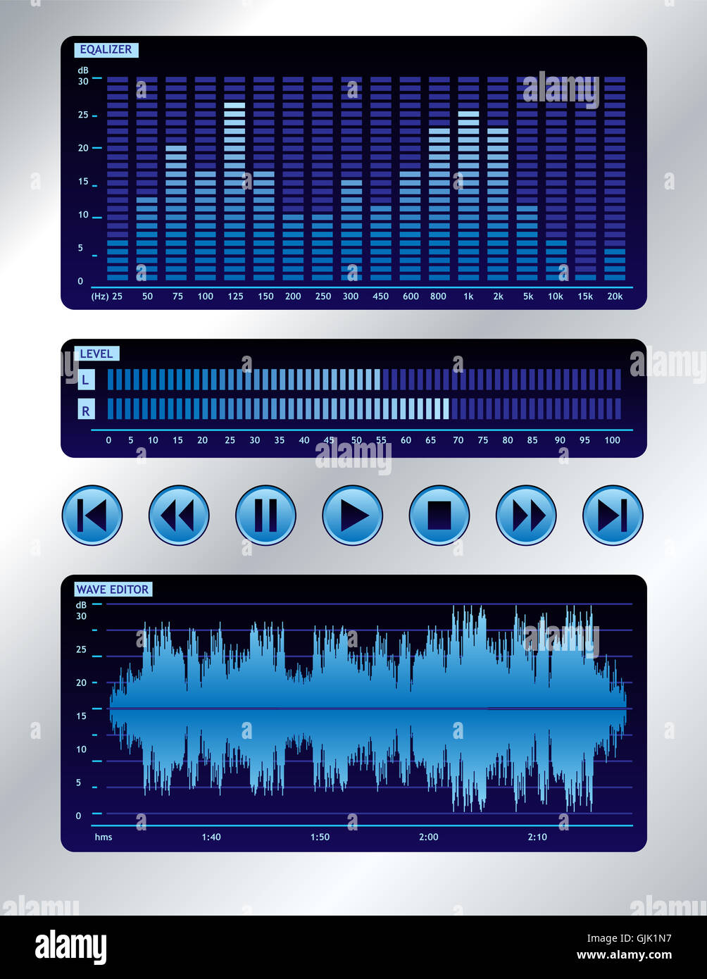 Waveform equalizer hi-res stock photography and images - Alamy