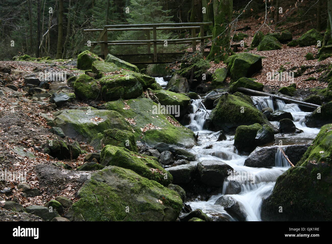 romantic stream idyllic Stock Photo - Alamy