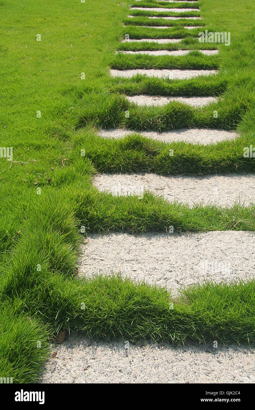 garden stone goal Stock Photo - Alamy