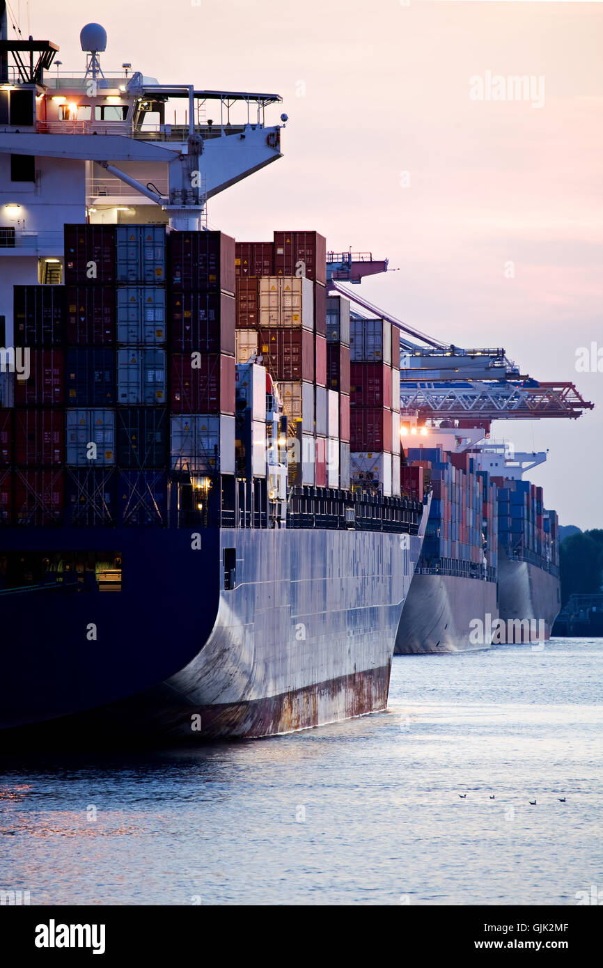 Container freighter hi-res stock photography and images - Alamy